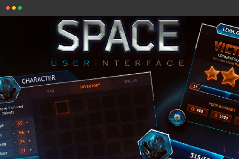 Unity – 游戏登录UI模板 Space GUI – CGais