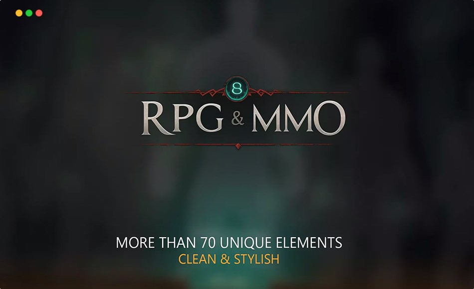 Unity资产 – 角色扮演游戏 UI 资产 RPG & MMO UI 8_CGalpha